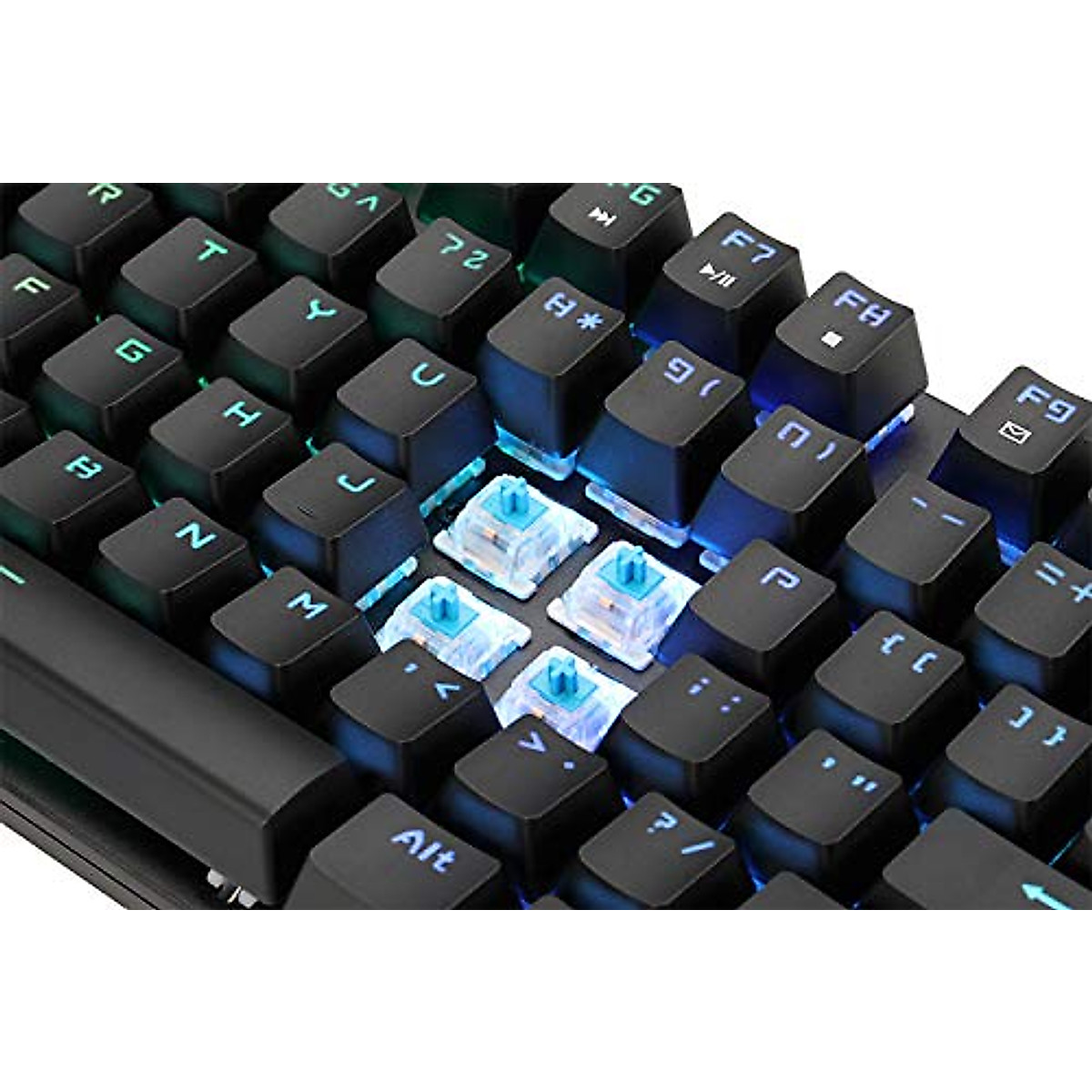 Adesso RGB Programmable Mechanical Gaming Keyboard with Detachable Magnetic Palmrest, 108 Keys, Black