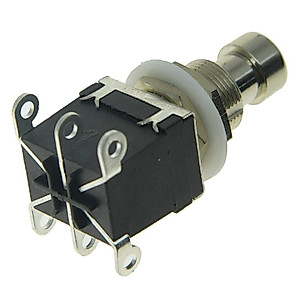 KAISH Pack of 5 Latching Stomp 6-Pin DPDT Side Terminals Guitar Effect Pedal Switch Footswitches Black