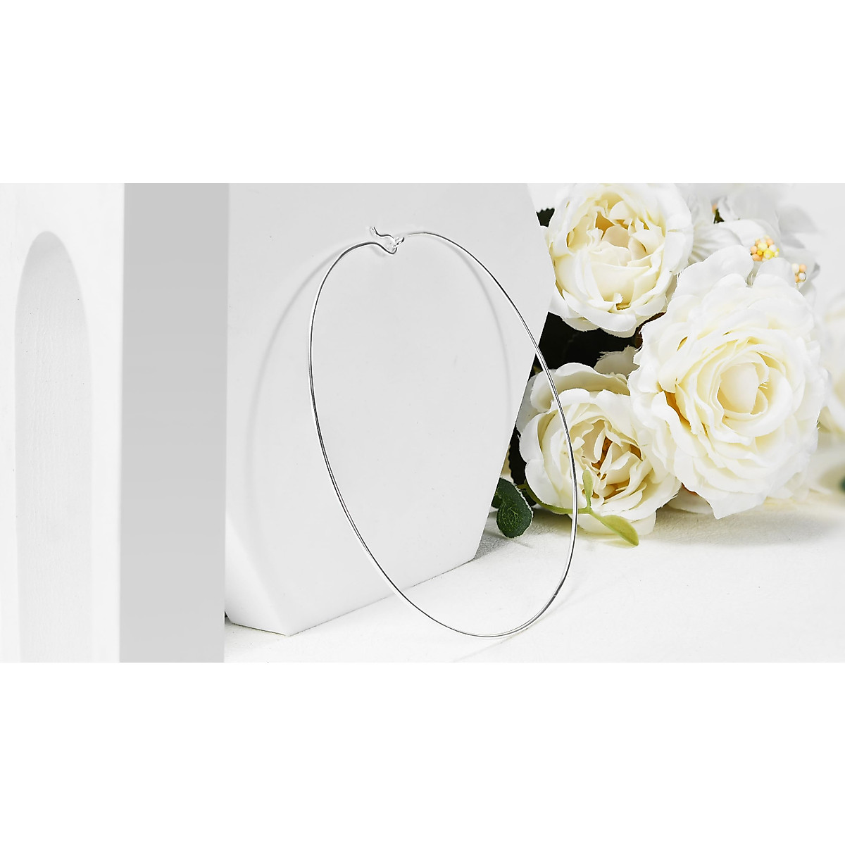 AeraVida Must Have Slim Wire Hook Sterling Silver 16inch Choker Necklace | 16 inch