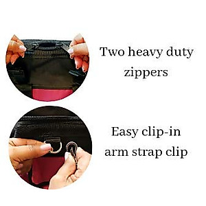 LipStick Tools 18-Inch Multi-Purpose Zip-Top Pink Storage Wide Mouth Tool Bag Organizer. Great for Home Improvement/Contractors Tools. Heavy Duty Storage Pockets and Shoulder Strap.