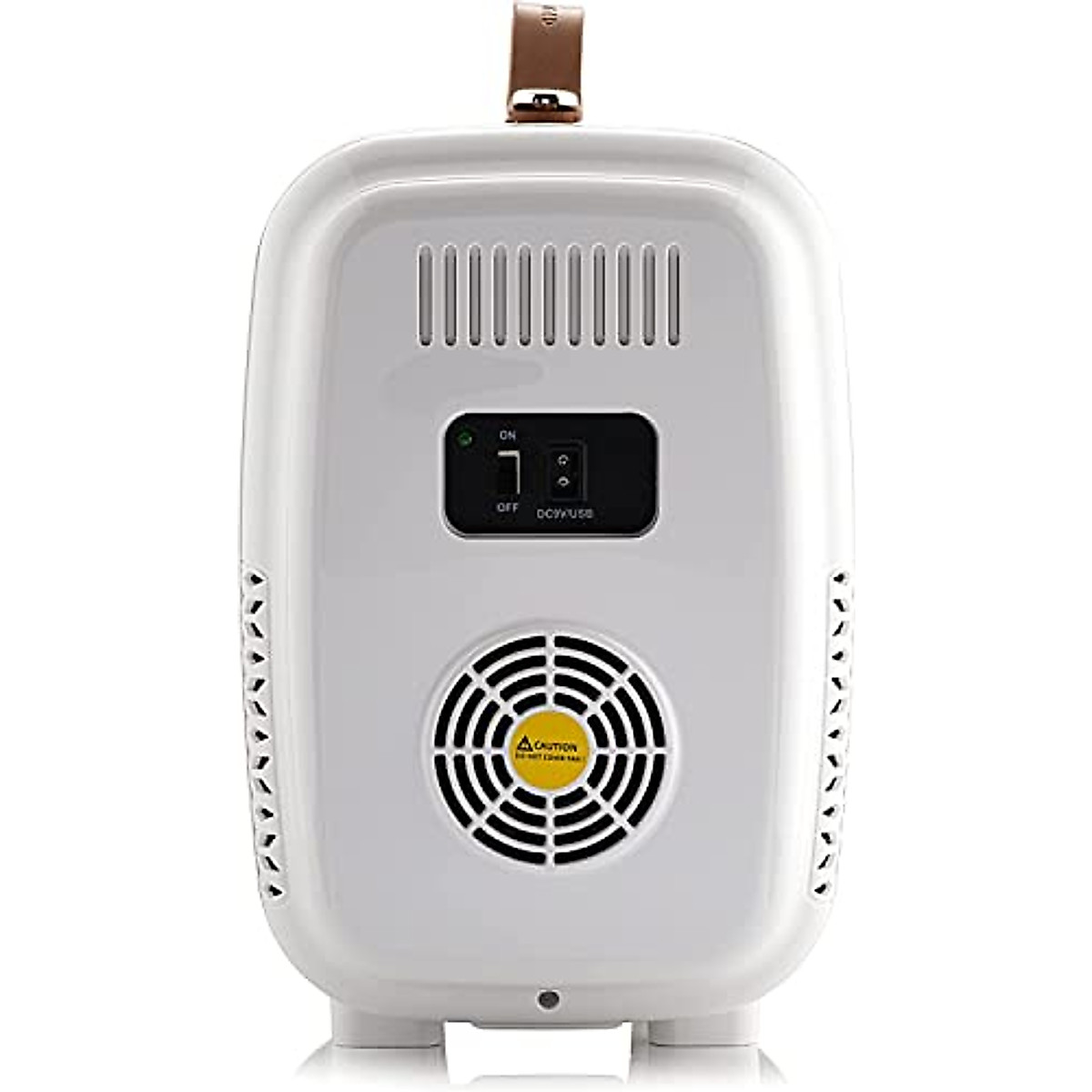 Subcold Pro6 Luxury Mini Fridge Cooler 6 Litre / 8 Cans AC & Exclusive USB Power Option Small Portable Fridge For The Office, Bedroom, Car, Skincare & Cosmetics Chequer White