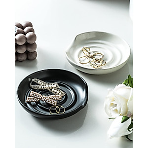 LYEOBOH Spoon Rest for Stove Top, 5 Inch Ceramic Spoon Rest, Spoon Holder for Kitchen Counter, Coffee Spoon Rest Utensil Rest for Spatulas, Spoons, Tongs, Ladles, Kitchen Decor, Cream White