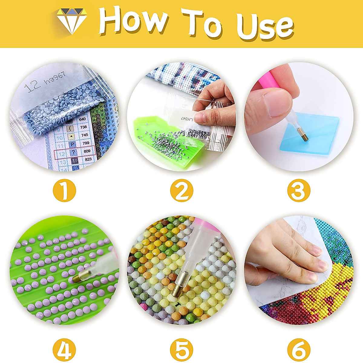 SKRYUIE 5D Angel Diamond Painting Kits - DIY Diamond Art Kits for Adults Girl, Full Round Drill - Crystal Cross Stitch - Adults Craft for Wall & Office Decor - 12x16inch