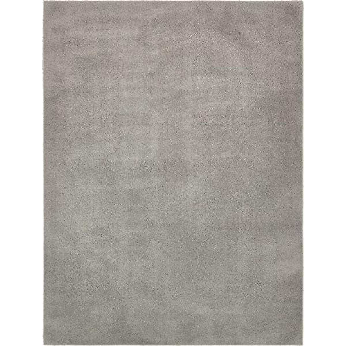 Unique Loom Studio Solid Shag Collection Urban Modern Super Soft & Plush Area Rug, 9 ft x 12 ft, Light Gray