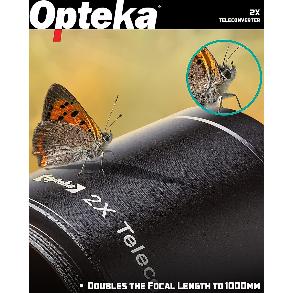 Opteka 500mm/1000mm f/8 Manual Telephoto Lens for Canon EF EOS 90D, 80D, 77D, 70D, 60D, 60Da, 1Ds, Mark III II 7D, 6D, 5D, 5DS, Rebel T8i, T7i, T7s, T7, T6s, T6i, T6, T5i, T5, T4i, SL3, SL2 (White)
