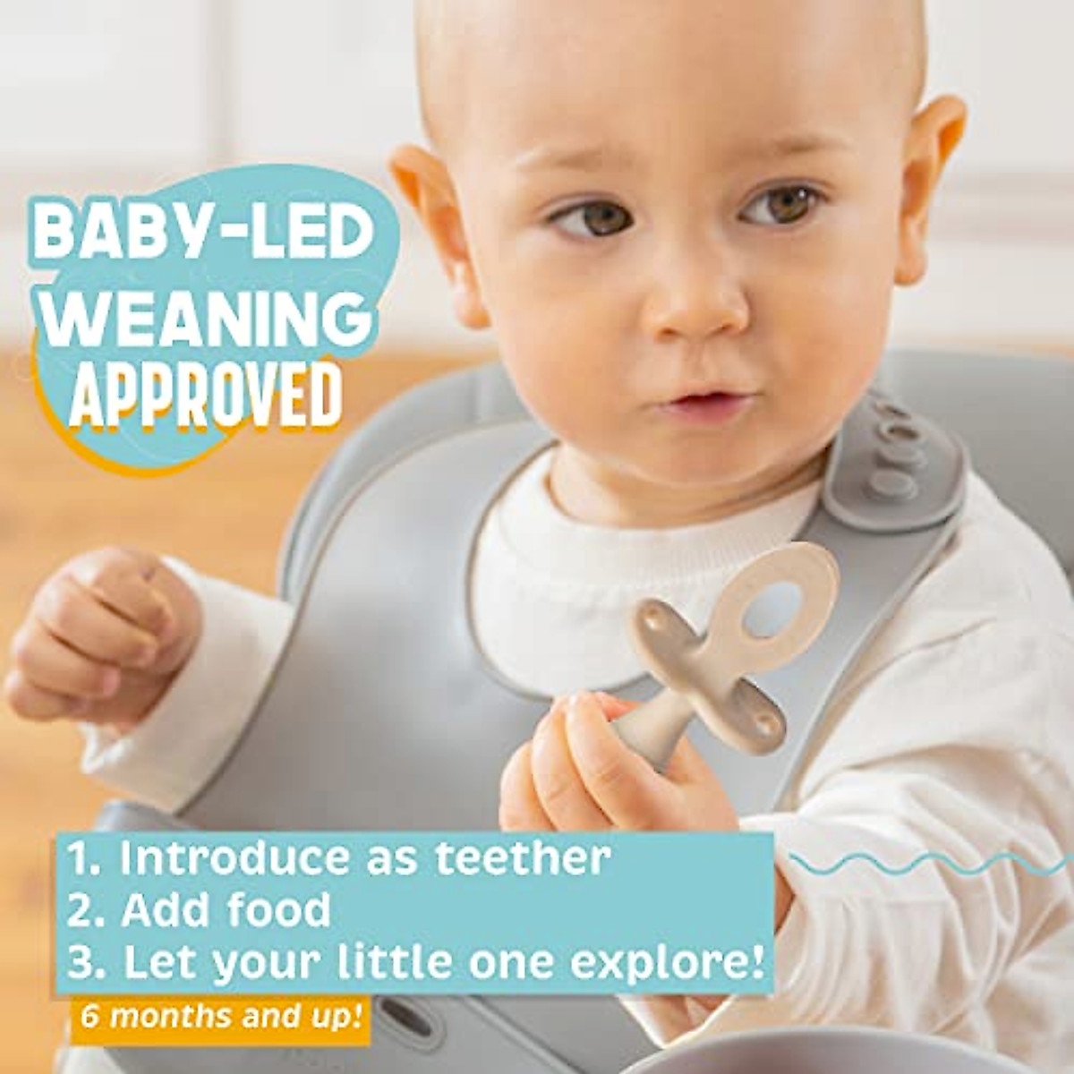 Upward Baby Spoons 3 pack - Baby Spoons Self Feeding 6 Months - Chewable Toddler Utensils with Anti Choke Barrier - Silicone baby spoons - Baby Utensils & Baby Feeding Supplies Infant First Stage