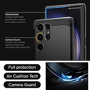 Spigen Tough Armor Designed for Galaxy S23 Ultra Case (2023) - Black
