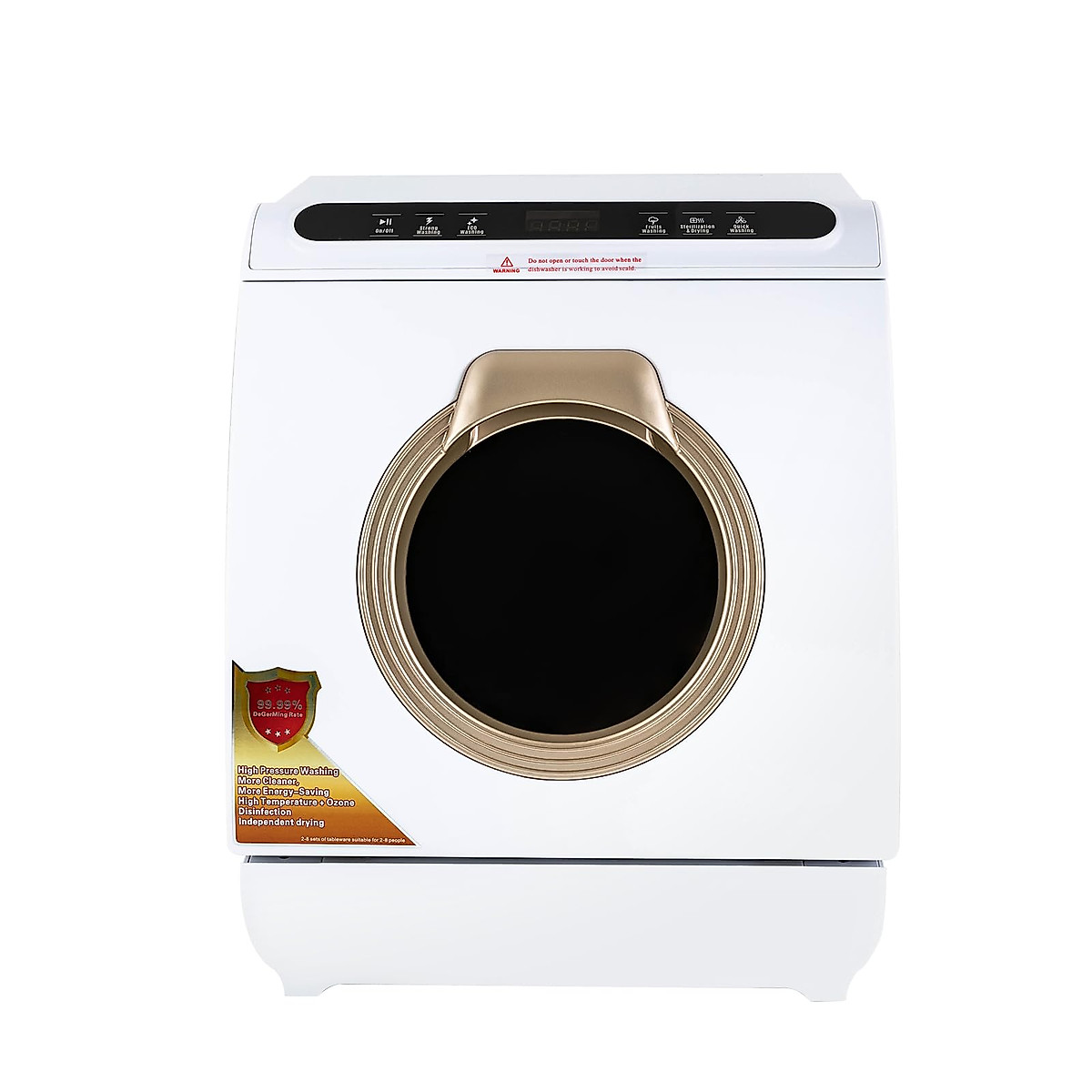 900W Countertop Dishwasher,Portable Dishwasher with 7L/6.35qt Built-in Water Tank,360° Dual Spray,5 Cleaning Modes,Air-Dry Function,Dishwasher for Small Apartments RVs,White