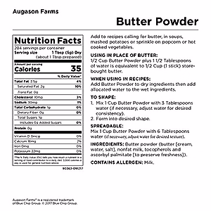 Augason Farms Butter Powder 2 lbs 4 oz No. 10 Can