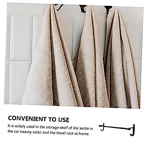 Garneck Watering Can Hanger Stainless Storage Stand Convenient Kettle Storage Rack Sturdy Towel Holder Storage Shelves Towel Rack Hand Towel Ring Towel Organizer Towel Storage Rack Black