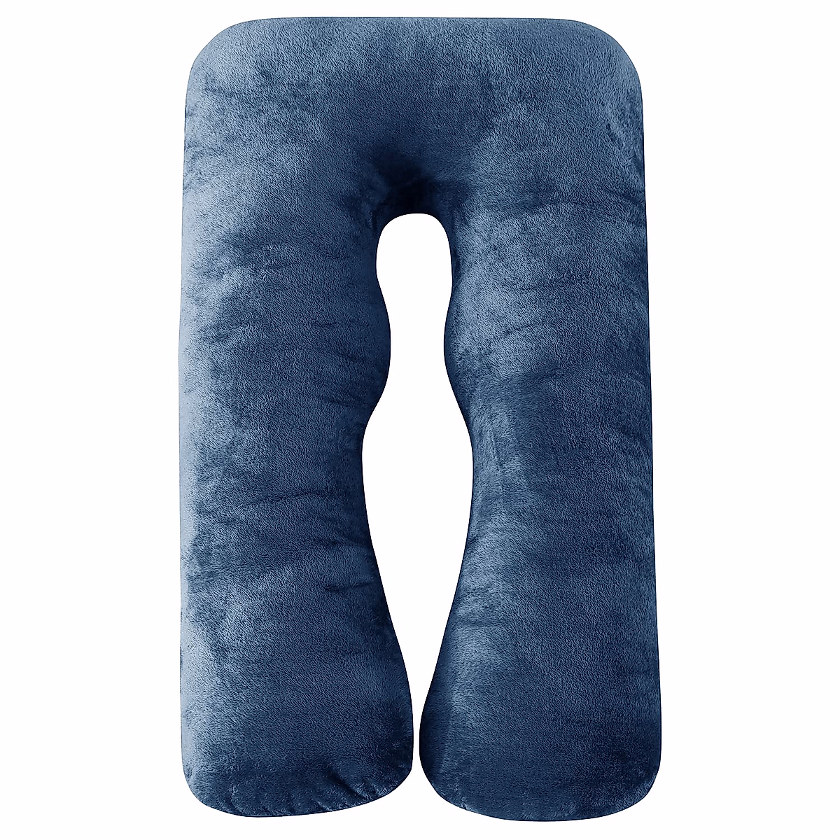 WhatsBedding Pregnancy Pillows for Sleeping,Memory Foam Filling U Shaped Pregnancy Pillows Full Body Pillow for Pregnancy with Velvet Cover (55 inches, Blue)