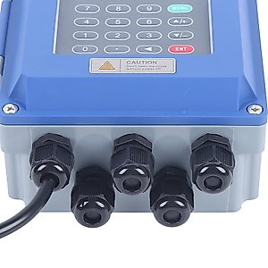 TUF-2000B Ultrasonic Flow Meter Flowmeter Liquid Water Flow Control Meter DN20-700mm Flowmeter Counter with TS-2 &TM-1 Clamp-on Transducers IP67 (TUF-2000B with TS-2 &TM-1 Transducer)