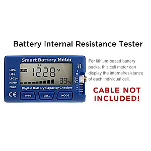 MaximalPower 5-in-1 Battery Meter, Intelligent Cell Meter Digital Battery Checker Battery Balancer for LiPo / LiFePO4 / Li-ion / NiCd / NiMH Battery Packs