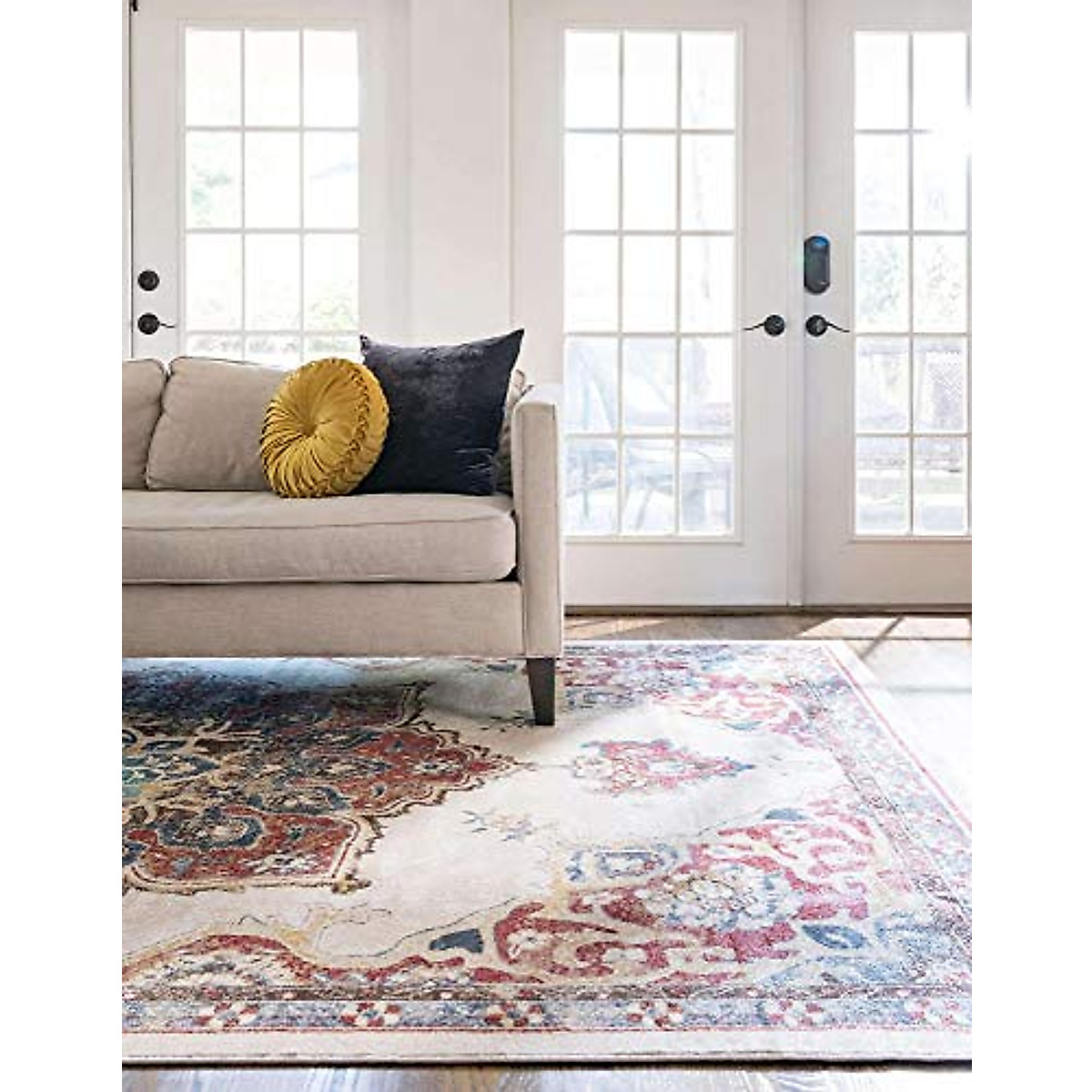 Unique Loom Utopia Collection Traditional Classic Vintage Inspired Area Rug with Warm Hues, 2' 2" x 3' 1" Rectangle, Cream/Blue