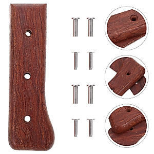 DOITOOL 2Pcs Wood Knife Scales Kitchen Knife Handle Replacement Kitchen Repair Handle for Sashimi Natural Wood Handle Replacement