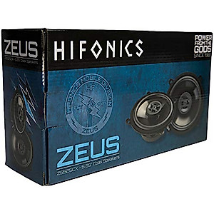 Hifonics ZS525CX Zeus Coaxial Car Speakers (Black, Pair) – 5.25 Inch Coaxial Speakers, 200 Watt, 2-Way Car Audio, Passive Crossover, Sound System (Grills Included)