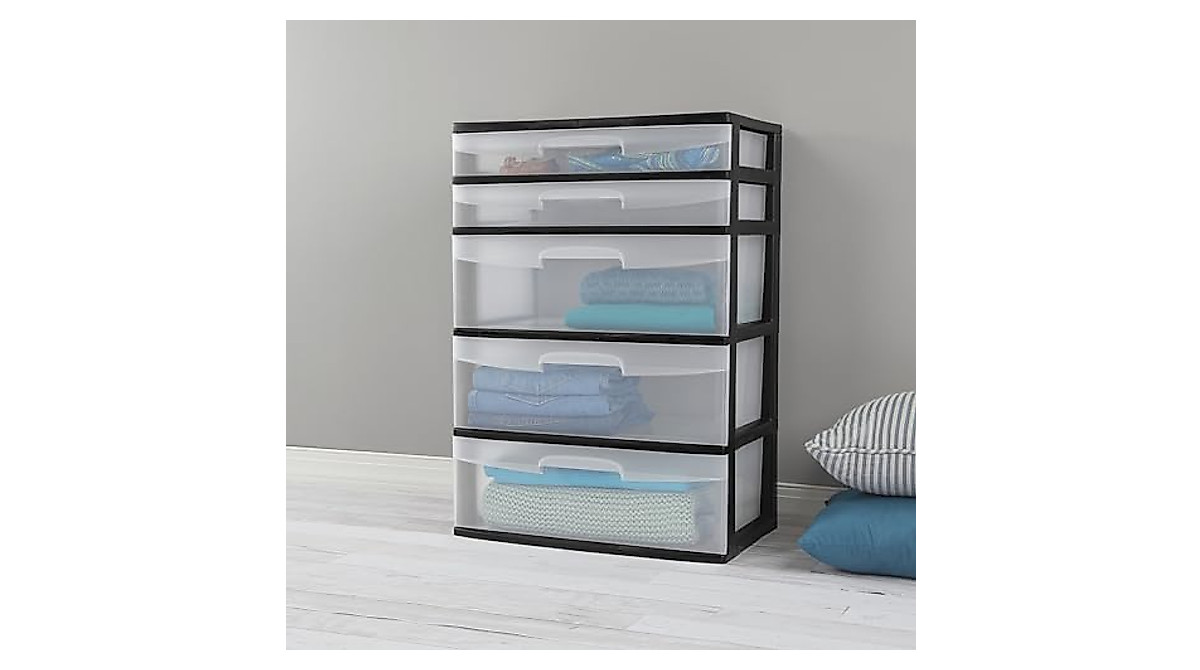 CLMSTE 5-Drawer Wide Tower - Versatile Storage Solution