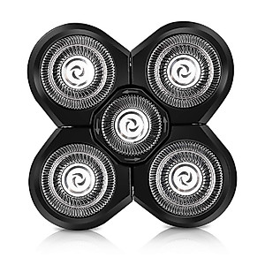 Replaceable Razor Head 5D Electric RazorHead Waterproof Replacement for Kemei KM-1000