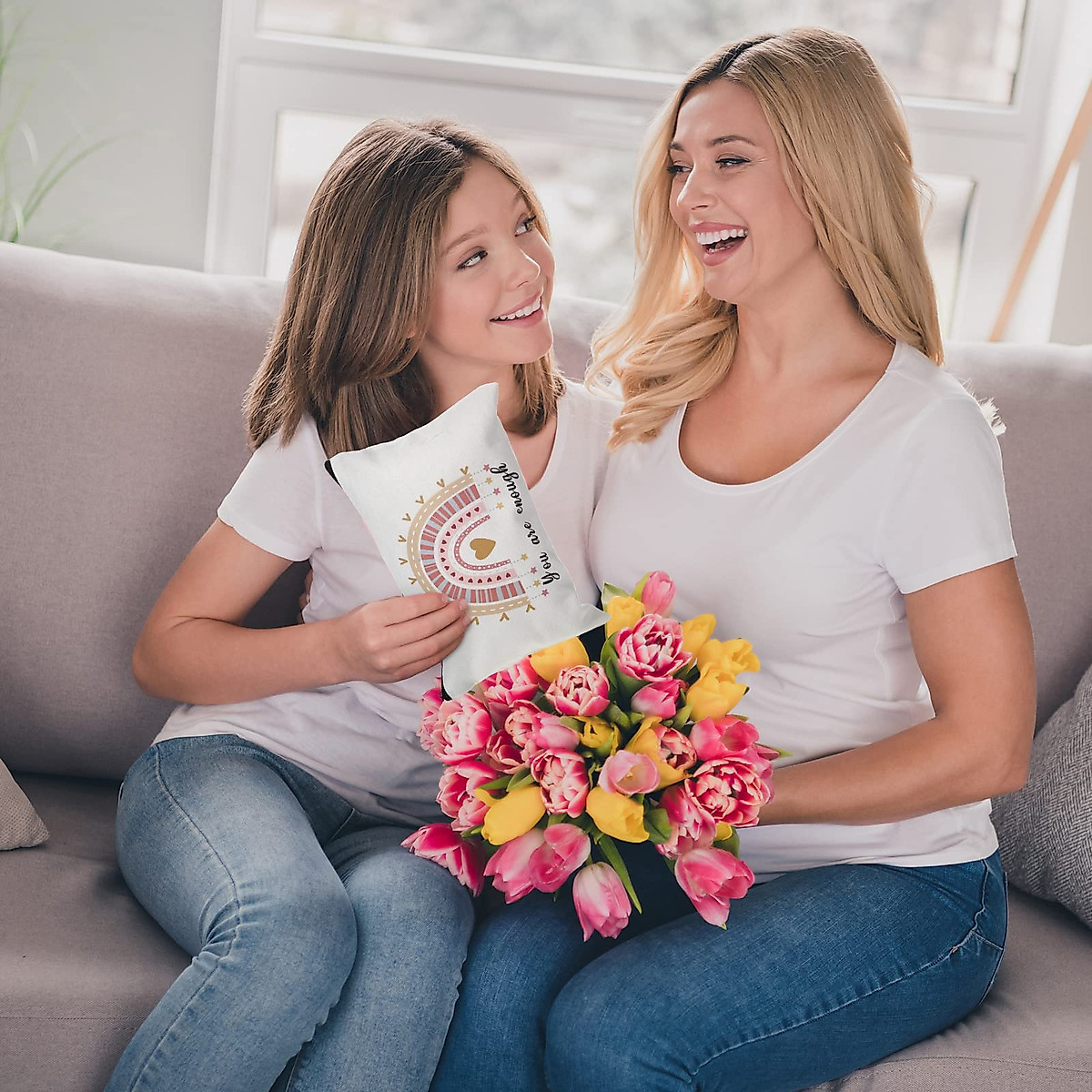 24 Pcs Rainbow Cosmetic Bags Motivational Quotes Makeup Bag Inspirational Makeup Pouch with Zipper Inspirational Gifts for Women Coin Purse for Teacher Graduation Birthday Party (Motivational)