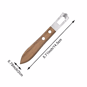 2 PACK Cocktail Channel Knife with Walnut Wood Handl Fruit and Vegetable Carving Tool for Decorating Cocktails, Desserts, and Salads Stainless Steel Tip Wooden Handle
