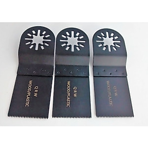 3 Pack Universal Wood Cutting Oscillating Tool Blade for Fein Multimaster, Craftsman, Ridgid, Bosch, Chicago, Milwaukee, Etc.