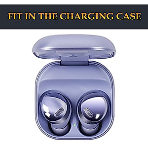 SOULWIT Memory Foam Ear Tips Replacement [with Mesh] for Samsung Galaxy Buds Pro, 3 Pairs Noise Isolation Earbuds Eartips with Portable Storage Case (Violet,S/M/L)