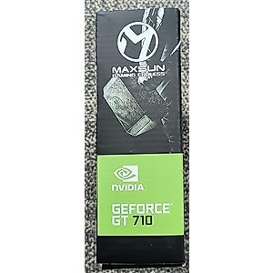 maxsun GEFORCE GT 710 2GB Low Profile Ready Small Form Factor Video Graphics Card GPU Support DirectX12 OpenGL4.5, Low Consumption, VGA, DVI-D, HDMI, HDCP, Silent Passive Fanless Cooling System
