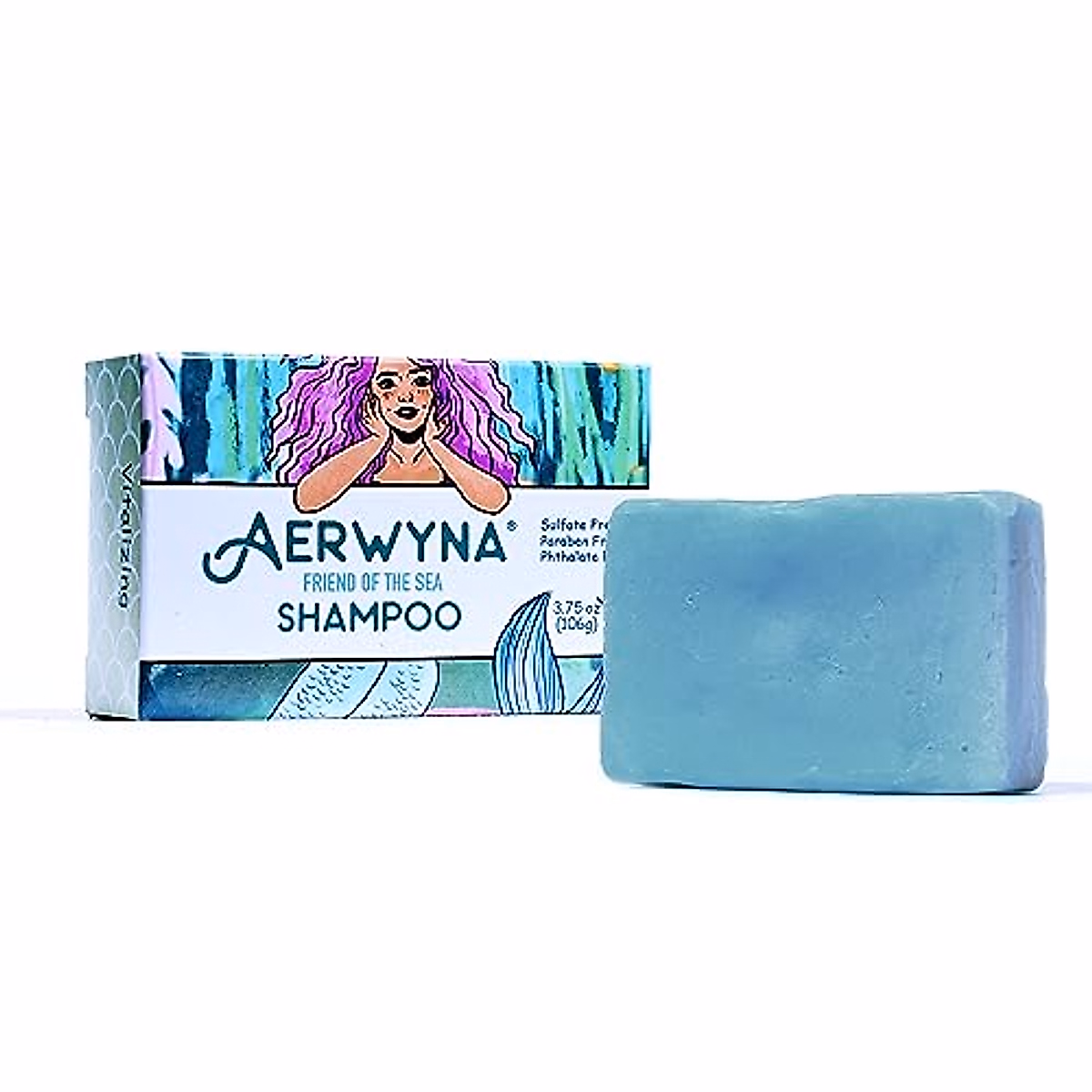 AERWYNA Solid Shampoo Bar with Jojoba, Panthenol & Spirulina (3.75oz)