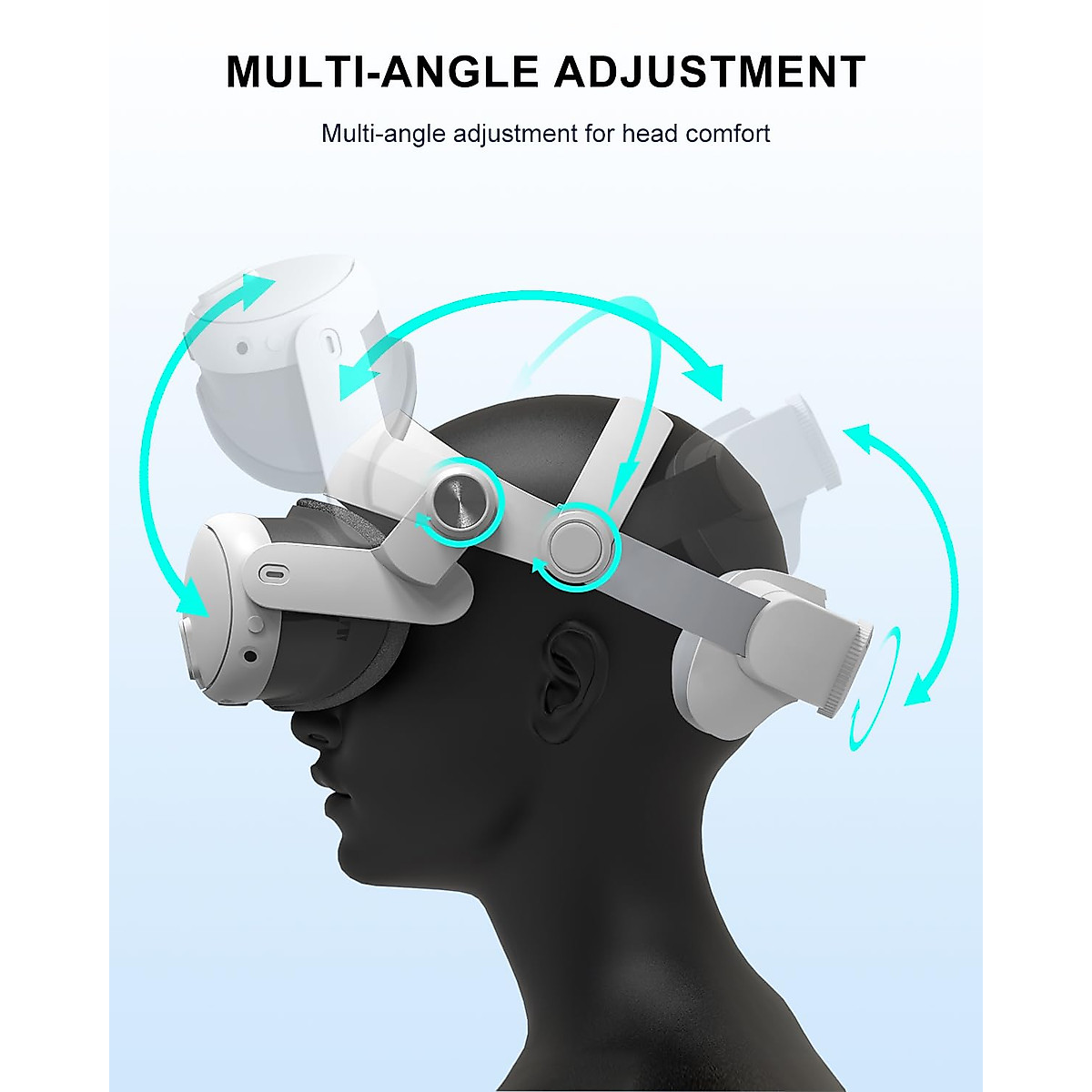 for Meta Quest 3/3S Head Strap - Comfort Vr Accessories with Adjustable Elite Headstrap Design for Meta/Oculus Quest 3/3S Support Face Protective Pad Cover Replacement Headset Accessory (T3)