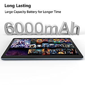 YQSAVIOR Tablets 10 inch Android Tablet, 2GB RAM & 32GB ROM Support 512GB Expand Tableta, 6000mAh Battery, AM FM WiFi Tablet (Blue)