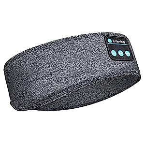 Noise Cancelling Headband, Wireless Sleep Earbuds, Soft Elastic Cozy Headband Headphones, Sleep Headband for Workout, Yoga, Travel, Gift for Women Men