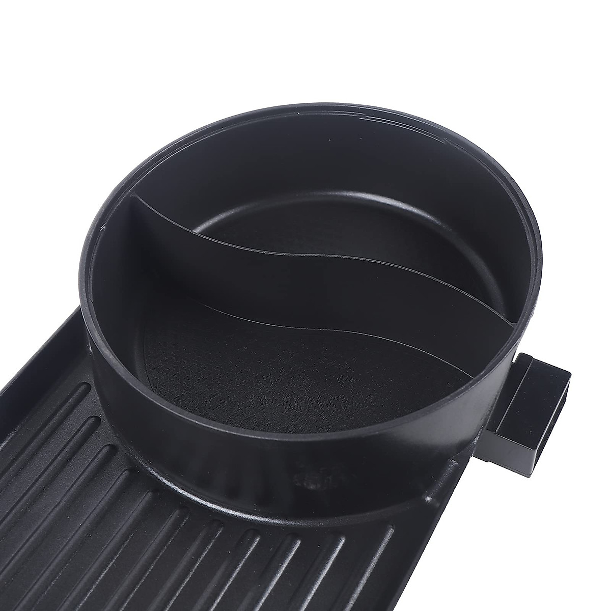 Electric Hot Pot Grill 2 in 1 BBQ Pan Grill Hot Pot 5 Speed Fire Adjustment Smokeless for Indoor 110V Black