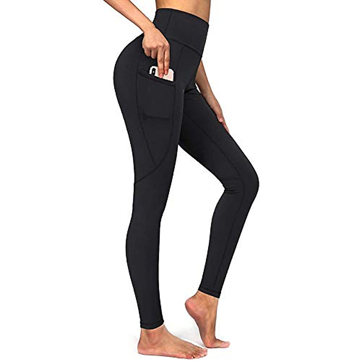 Leggings for Women Butt Lift Bootcut Yoga Pants with Pockets for Women High Waist Workout Bootleg Pants Tummy Control, 4 Pockets Work Pants for Women Capri Pants for Women U44 Black