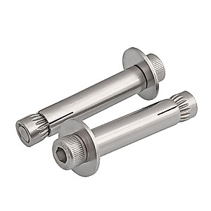 (5pcs) 304 Stainless Steel Expansion Bolts for Mechanical Machining Electrical etc M8x70mm.
