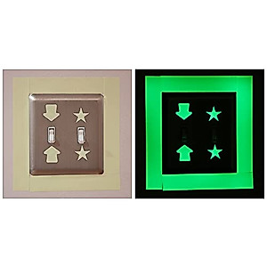 Best Glow in The Dark Tape 1 in x30 ft+10 Arrows+10 Stars -Bright, Long-Lasting Fluorescent Tape for Halloween,Outdoor, Night Decorations, Safety, Stairs, Theater