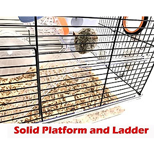 Acrylic Large 5-Level Lookout Tower with Long Crossover Tube Habitat Hamster Rodent Gerbils Mouse Mice Small Animal Cage