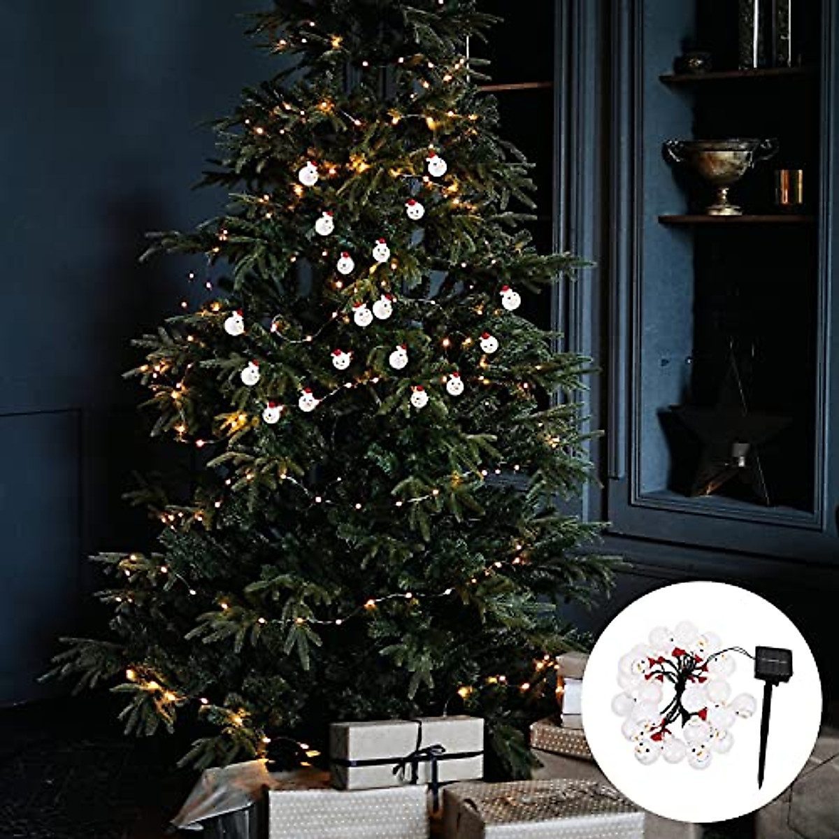 ibasenice Solar Ground Stake Light Outdoor Lights Snowman Landscape Lights Waterproof Led Pathway Lights Home Garden Outdoor Pathway Landscape Decor