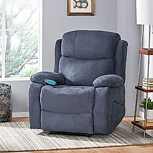 Christopher Knight Home Porterdale Massage Recliner, Charcoal + Black