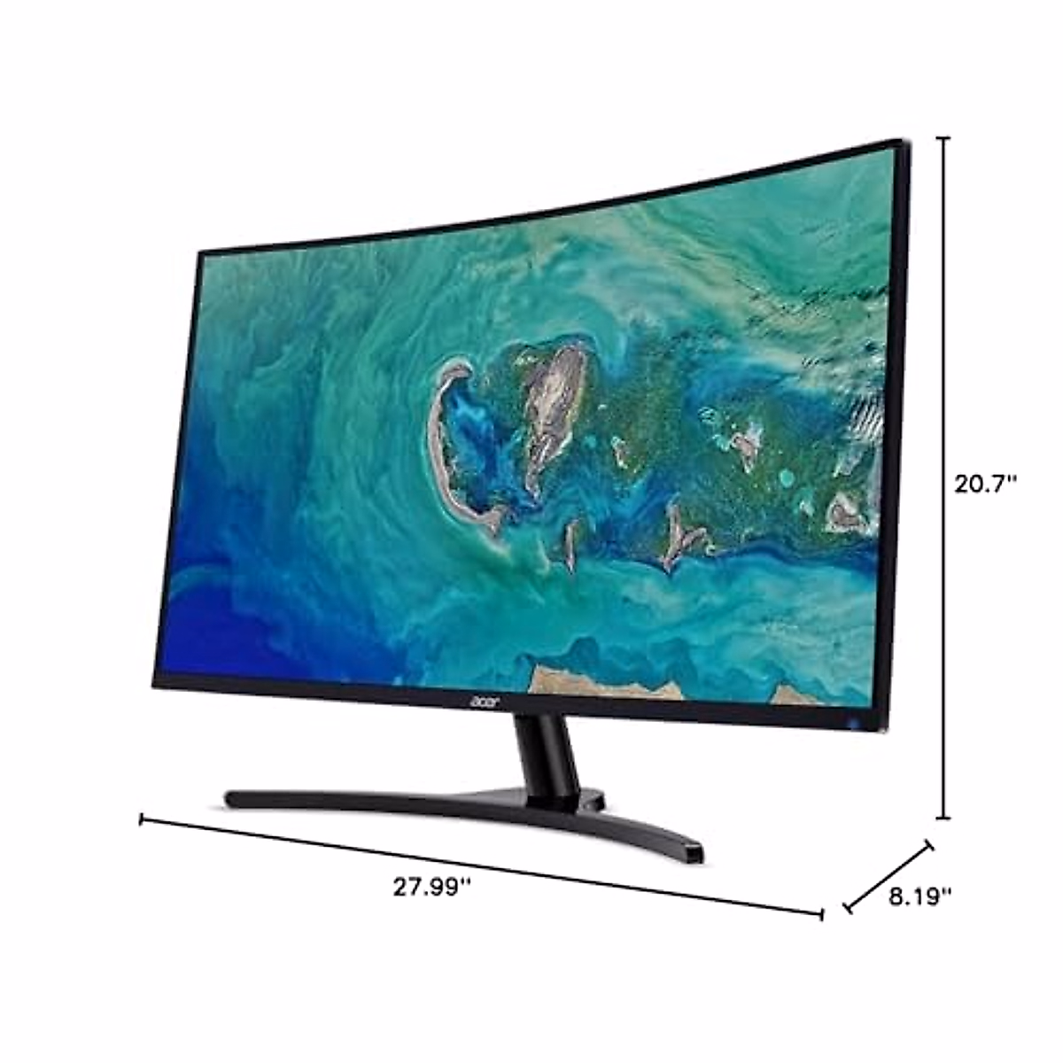 Acer ED322QR Pbmiipx UM.JE2AA.P01 32" (Actual Size 31.5") Full HD 1920 x 1080 4ms (GTG) 144 Hz HDMI, DisplayPort Built-in Speakers Curved Gaming Monitor Model UM.JE2AA.P01