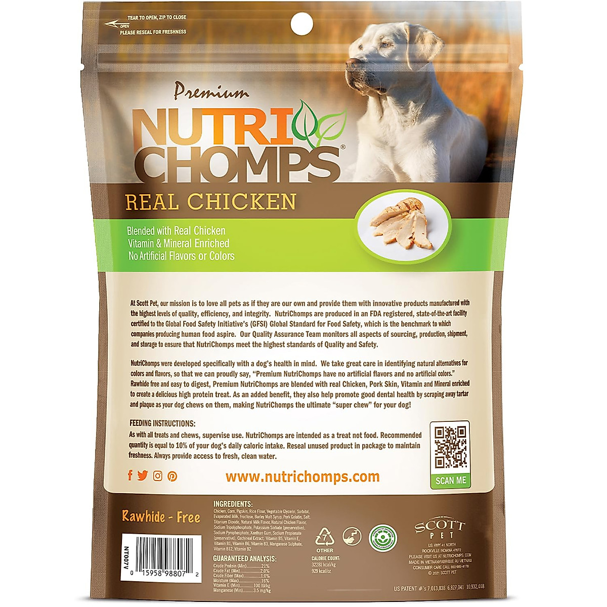 NutriChomps Dog Chews, 4-inch Knots, Easy to Digest, Rawhide-Free Dog Treats, 7 Count, Real Chicken