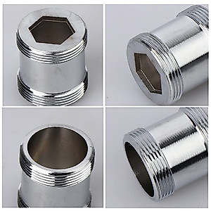2pcs Brass Faucet Adapter, 22mm Male to 21mm Male NPT Thread, Tap Aerator Connector for Sink Faucet Aerator Water Purifier Adapter Aerator