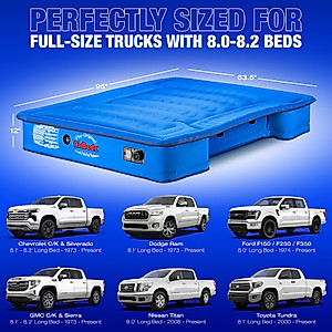 AirBedz (PPI 101) Original Truck Bed Air Mattress for Full Sized 8' Long Bed Trucks, Royal Blue