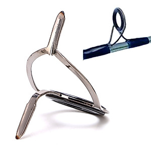 UNTERING 8Pcs 6# - 30# Stainless Steel Eye Rings Fishing Rod Guides Tips Line Repair Kit