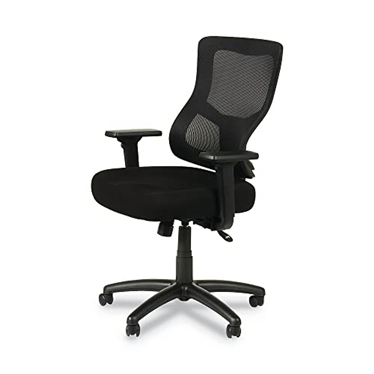 Alera Elusion II Series Mesh Mid-Back Synchro Seat Slide Chair, Supports Up to 275 lb, 17.51" to 21.06" Seat Height, Black