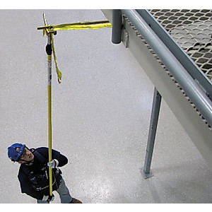 3M DBI-SALA First-Man-Up 2104527 Remote Anchor System, 6 to 12' Pole, Tie-Off Adaptor And Snap Hook Installation/Removal Tool, 3' Tie-Off Adaptor, Carrying Bag, Navy/Yellow