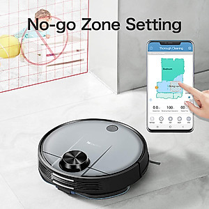 Proscenic M6 PRO Wi-Fi Connected Robot Vacuum Cleaner and Mop, Alexa & Google Home& App Control, Lidar Navigation, Robotic Vacuum with Mapping, 2600 Pa Suction and Selective Room Cleaning