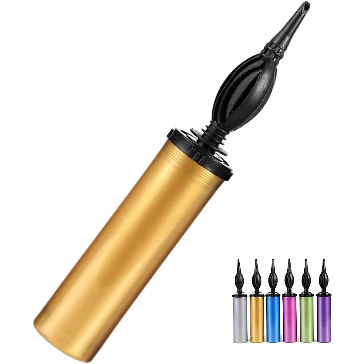 KONGCHAN Balloon Pump Hand Held,Sturdy Balloon Hand Manual Inflator Hand Pump suitable for balloon arch kit, helium balloons, foil & confetti Balloons Yoga Ball（Random Color）