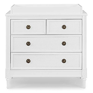 Delta Children Madeline 4 Drawer, Dresser w/Changing Top, White