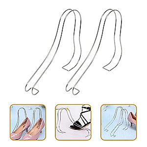ULTECHNOVO 8pcs Steel Storage Shoes Sandal Display, Silver Boot Shaper Insert Display Hig Organizers Racks, High Stands Stainless Shop Womens Store Supports Shoe Forms: Inserts Showcase