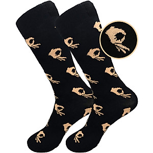 Balanced Co. Circle Game Meme Funny Crazy Novelty Unisex Socks, Gifts for Him, Gifts for Dad, Gifts for Husband (Beige)